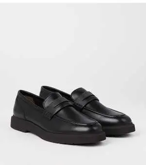 Brunello Cucinelli Leather Penny Loafers With Monili Detailing - Black