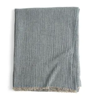 OYUNA Cashmere Woven Esra Throw - Blue