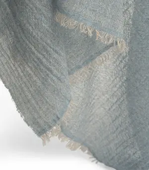 OYUNA Cashmere Woven Esra Throw - Blue