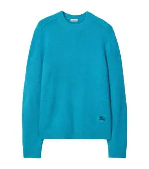 Burberry Cashmere-blend Ekd Sweater - Turquoise