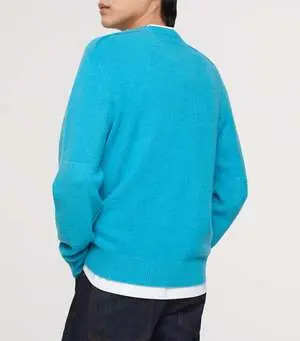 Burberry Cashmere-blend Ekd Sweater - Turquoise