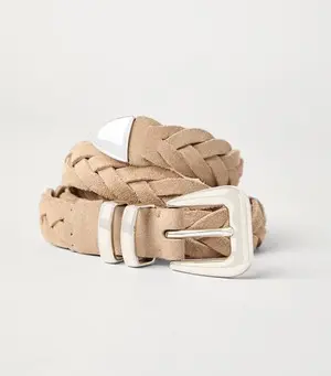 Brunello Cucinelli Braided Suede Belt