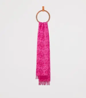 Loewe Wool-cashmere Anagram Scarf