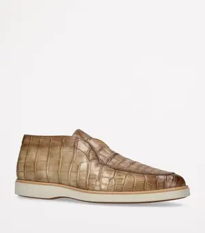 Magnanni Crocodile Pariaso Mid-top Loafers