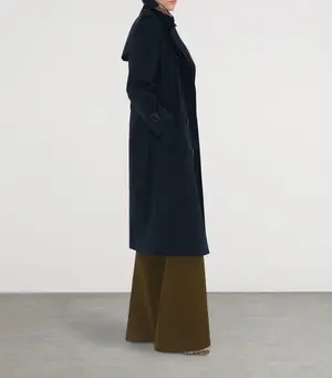 Burberry Long Waterloo Heritage Trench Coat - Blue