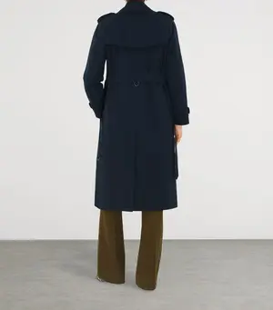 Burberry Long Waterloo Heritage Trench Coat - Blue