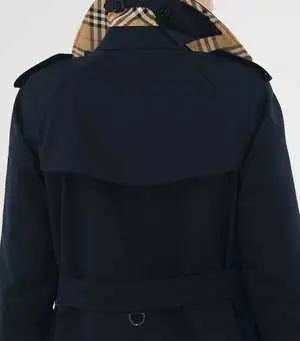 Burberry Long Waterloo Heritage Trench Coat - Blue