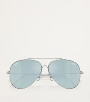 Ray-ban X Lenny Kravitz Aviator Sunglasses - Silver
