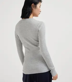 Brunello Cucinelli Cashmere-blend Sparkle Sweater - Grey