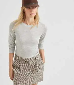 Brunello Cucinelli Cashmere-silk Blend Sweater - Grey