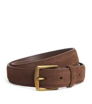 Polo Ralph Lauren Suede Buckle Belt - Brown