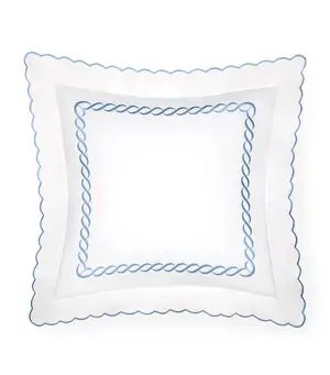 PRATESI Treccia Square Oxford Pillowcase - Blue