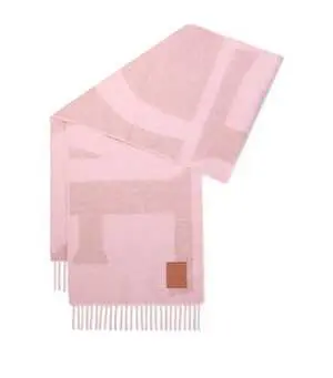 Loewe Cashmere Anagram Scarf - Pink