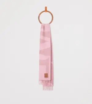 Loewe Cashmere Anagram Scarf - Pink