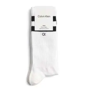 Calvin Klein Crew Stripe Socks - White