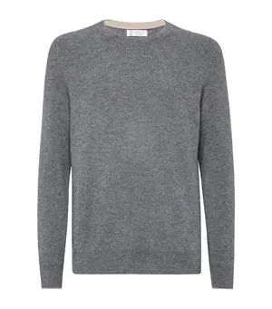 Brunello Cucinelli Cashmere Ribbed Sweater - Grey