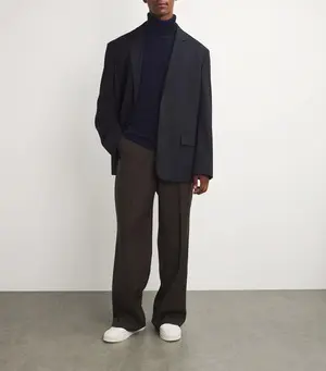 Harrods Cashmere Rollneck Sweater - Navy