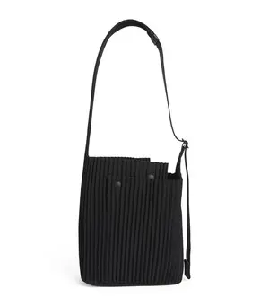 Issey Miyake Pleated Utility Shoulder Bag - Black