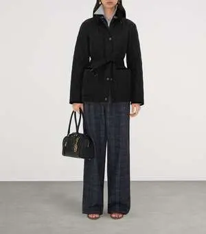 Burberry Quilted Belted Field Jacket - Black
