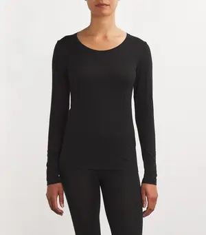 Falke Long-sleeve Daily Climawool T-shirt - Black