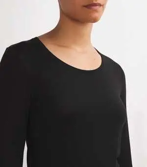 Falke Long-sleeve Daily Climawool T-shirt - Black