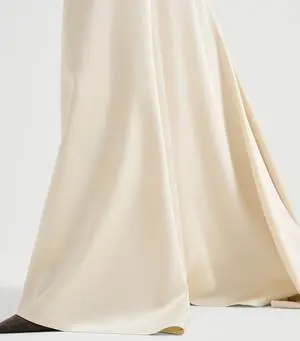 Brunello Cucinelli Satin Maxi Skirt