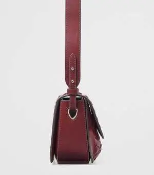ASPINAL OF LONDON Leather Ella Cross-body Bag - Burgundy