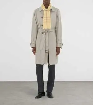 Burberry Wool Wide Check Scarf - Yellow
