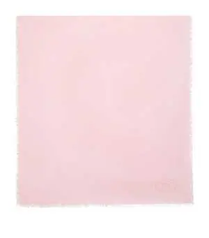 Burberry Silk-wool Wide Check Scarf - Pink