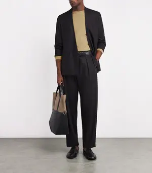 Giorgio Armani Crew-neck Cashmere Sweater - Beige