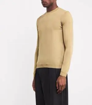 Giorgio Armani Crew-neck Cashmere Sweater - Beige