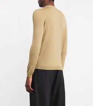 Giorgio Armani Crew-neck Cashmere Sweater - Beige