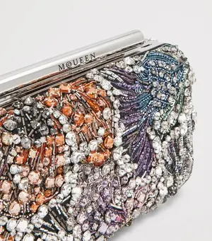 Alexander McQueen Leather T-bar Box Clutch