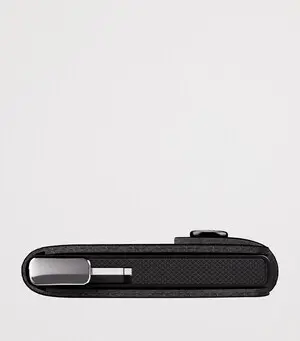 SECRID Leather Embossed Lines Miniwallet - Black