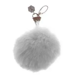 WEICH Clave Pom-pom Keyring - Grey