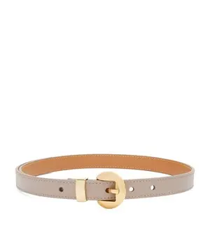 Loewe Leather Pebble Belt - Beige