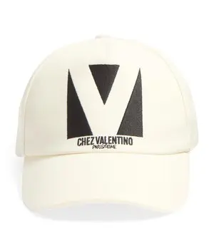 Valentino Garavani Cotton Baseball Cap - Ivory