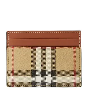 Burberry Check Card Holder - Brown