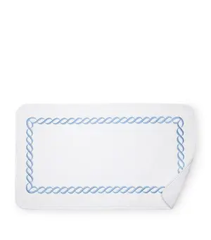 PRATESI Cotton Treccia Bath Mat - Blue