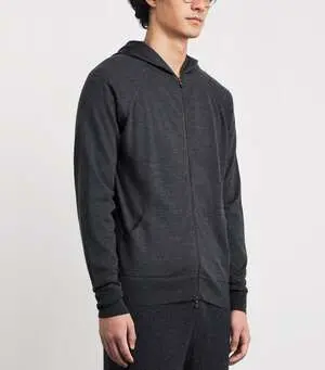 John Smedley Extra Fine Merino Wool Carty Zip-up Hoodie