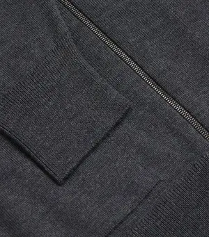 John Smedley Extra Fine Merino Wool Carty Zip-up Hoodie