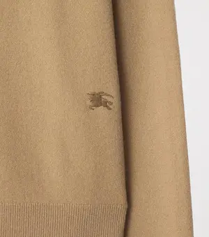 Burberry Cashmere Equestrian Knight Design Cardigan