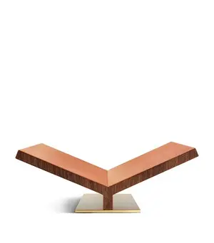 Assouline Walnut-leather Classic Collector Bookstand - Brown