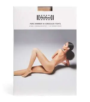 Wolford Pure Shimmer 40 Concealer Tights - Beige