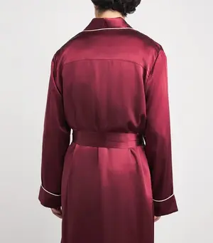 Harrods Silk Night Robe - Red