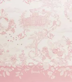 Harrods Toile Umbrella - Pink