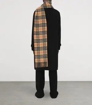 Burberry Cashmere Check Scarf - Beige