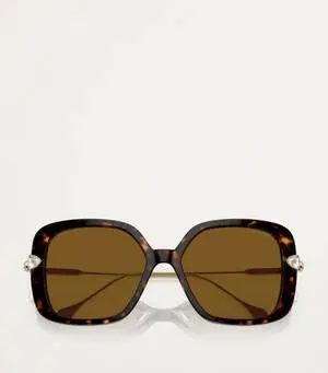 SWAROVSKI Oversized Sk6011 Sunglasses - Brown
