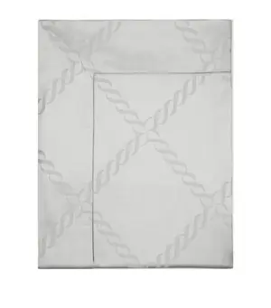 PRATESI Treccia King Flat Sheet - Grey