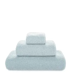 GRACCIOZA Cotton Pearls Bath Towel - Blue
